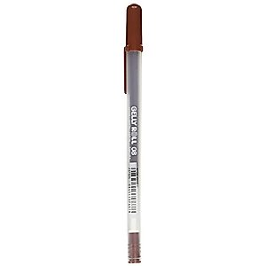 SAKURA Gelly Roll Pen Gel Ink Bulk Medium Point Brown, 1 Count (Pack of 1)