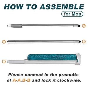 JDlife Household and Commercial Cleaning Microfiber Roller Mop- Cleaning System with 14-Inch DUST MOP with Reusable Pads, 360-spin Mop Head for Tile, Marble, Hardwood Floors Cleaning