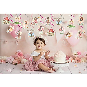 Fairy Party Decorations Flower Fairy Themed Hanging Swirls Decorations My Fairy First Birthday Decor for Girls Fairy Tale Theme Baby Shower Birthday Party Decorations Supplies (New)