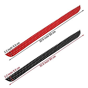 Hicarer 2 Pieces Polka Dot Headbands for Girls and Women Headband Retro Bandana Halloween Dress Up 50s Wire Headband Vintage Print Christmas Hairband (Red, Black,0.23 Inch)