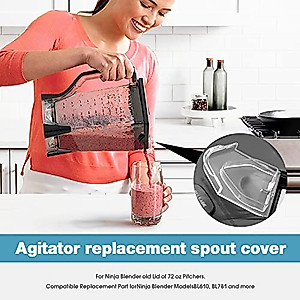 Nin-ja Blender Lid Flap Pour Nin-ja Blender Lid Spout Cover Accessories for Nin-ja Blender Replacement parts for Ninja Blender 72 oz Pitcher Fits NJ600 BL700 and BL500-BL781