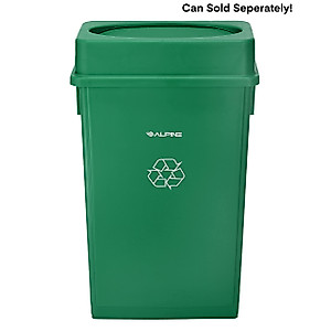 Alpine 23 Gallon Slim Trash/Recycling BIN Swing LID Green