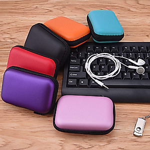 Sunmns Headphone Case Earphone SD TF Card USB Flash Disk Storage Cases Bag, 6 Pieces