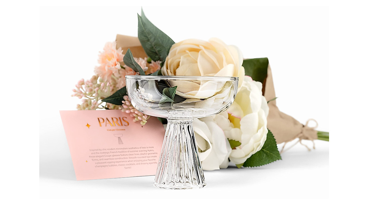 Paris Coupe Cocktail Glasses - Modern Elegance Set of 4