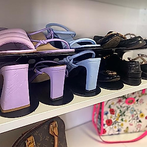 TMD Healthcare - Black Shoe Slots Organizer Set of 6 - Double Deck Shoe Space Savers - Anti Slip Shoe Stackers - Free Standing Shoe Slots - Compact Shoe Stacker for Shoes, Sandals & Boots