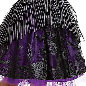 Disguise Jack Skellington Costume for Girls, Official Disney Nightmare Before Christmas Costume, Kids and Tween Size Dress Up Tutu, Extra Large (14-16)