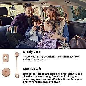 Silicone Spill Stopper Set, Stanley Leakproof Kit Compatible with 1.0/2.0 40oz/ 30oz, Stanley Cup Accessories Including 2 Straw Cover Caps, 2 Square Leak Stoppers, and 2 Round Lid Stopper Plug