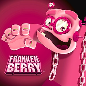 Franken Berry Cereal with Monster Marshmallows, Kids Breakfast Cereal, Limited Edition, Made with Whole Grain, Family Size, 16 oz