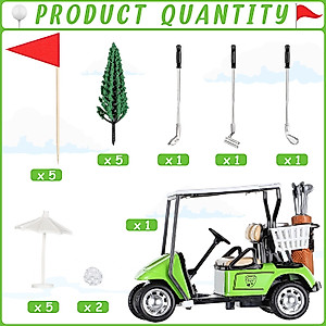 Moxweyeni 21 Pieces Golf Cake Decorations, Birthday Cake Toppers Mini Golf Cart Toy for Sport Themed Boy Girl Birthday Party Supplies