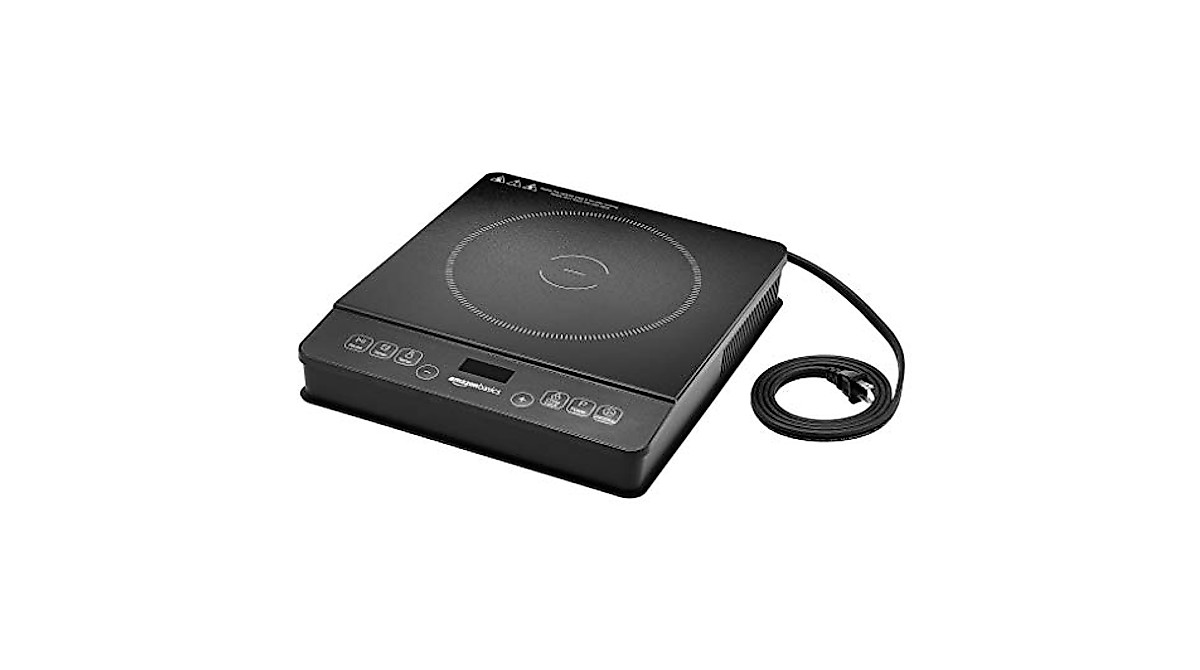Amazon Basics 1800W Portable Induction Cooktop – Compact & Safe Cooking