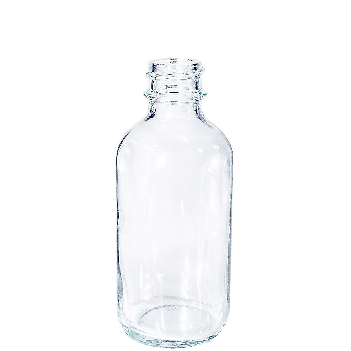 GlassBottleOutlet (24 Pack) 2 oz. Clear Boston Round with Black Fine-Mist Sprayer