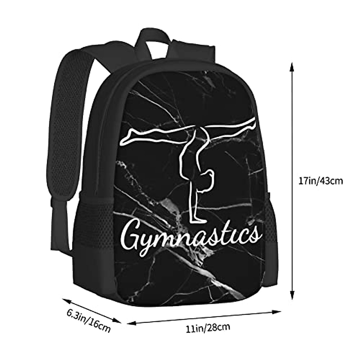 Gymnastics-Backpack, Laptop Backpack Gym Bags Black School Bookbags Travel Daypack For Women Men Boys Girls Vontako