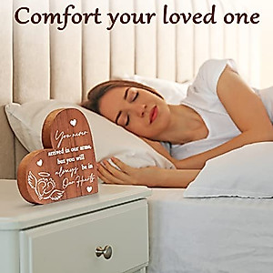 Luxekem Miscarriage Gifts for Mothers, Infant Loss Sympathy Gift, Loss of Baby Memorial, Angel Baby Heart Shaped Wood Sign, Pregnancy Loss Remembrance Bereavement Condolence