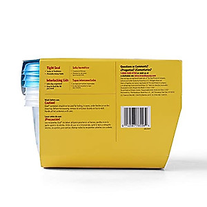 Gladware Matchware Food Storage Containers, 4 Count Rectangular Containers & Lids | BPA Free Easy Match Food Storage | Lids Fit 2-4 Cup Size Containers | Microwave-Safe, Freezer-Safe, Dishwasher-Safe