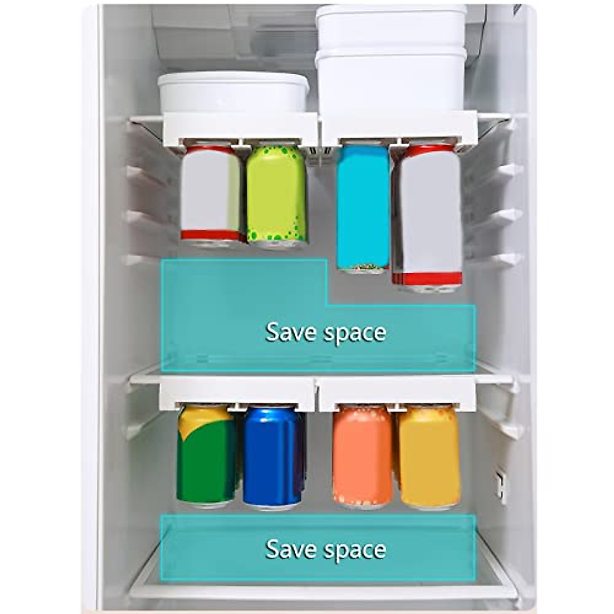TwhqxjCN Kitchen Fridge Storage Rack Convenient for Canned Drinks Beer Can Container Refrigerator Beverages Holder