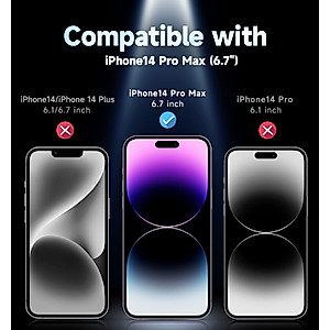 MAGIC JOHN 2 Pack for iPhone 14 Pro Max 6.7 inch Privacy Glass Screen Protector, Auto Dust-Elimination Installation, Bubble Free, HD Clear, Easy Installation