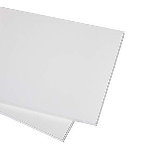 SUPERJARE Wall Mounted Floating Shelves, Set of 2, Wide Display Ledges, 11.8 Inch Deep, Large Storage Rack for Room/Kitchen/Office - White