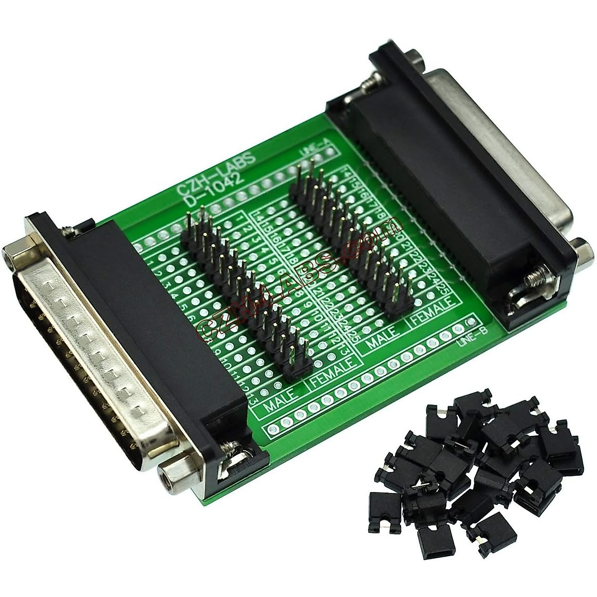 CZH-Labs Combo Package D'sub DB9 DB15 DB25 DB37 Diagnostic Test Breakout Boards.