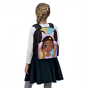 EZYES African American Women School Backpack Black Girl Magic Bookbag For Girls Lightweight Durable