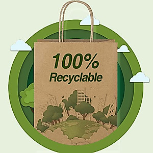 SHOPDAY Brown Paper Bags with Handles 16x6x12, 25 Pack Large Kraft Paper Bags Bulk, Tote Bags Shopping Bags, Paper Gift Bags, Retail Bags Merchandise Bags for Grocery Business Takeouts