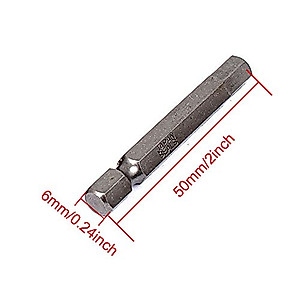 LDEXIN 10 Pcs Magnetic Hex Head Drill Bits H6 Hex Allen Wrench Drill Bit Set - 1.97" Long, 1/4" Hex Shank