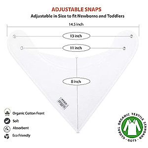 TheAZBaby Baby Bandana Drool Bibs 8 Pack Baby Bibs for Boys, Girls, Unisex Basic Colors