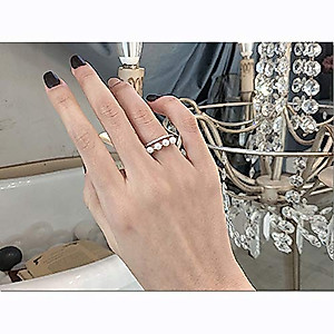 SEVENSTONE Silver Knot Wave Rings for Women Adjustable Finger Knuckle Stackable Thumb Simple Open Ring for Girl
