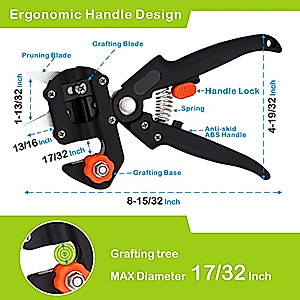 Garden Grafting Tool Kit for Fruit Trees,Includes Grafting knife Grafting Buddy Tape Twist Tie for Plant
