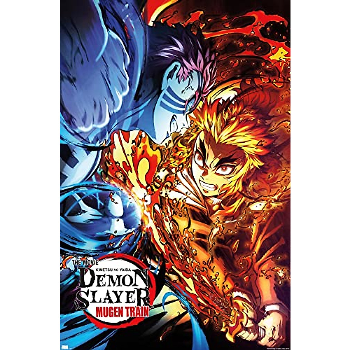 Trends International Demon Slayer: Mugen Train - Versus One Sheet Wall Poster, 22.375" x 34", Premium Unframed Version