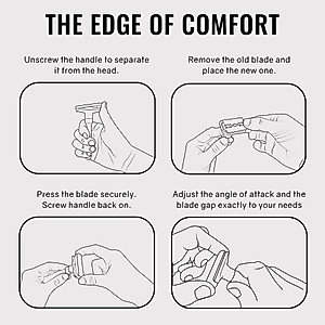 Safety Razor, Double Edge Razor - Adjustable Double Edge Safety Razor, Safety Razors for Men - Men's Safety Shaving Razors with 10 Stainless Steel Safety Razor Blade, Blades for Men, Gifts for Men