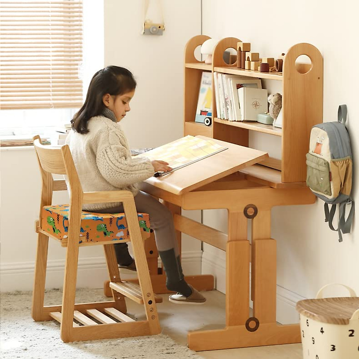 KIDUN Toddler Booster Seat for Dining Table, Upgrade 4 inch Heightening Cushion for Kids Chair, Adjustable, Heightening Booster Seat Pad for Boy/Girl, Toddler Booster Cushion.(Buckle/Yellow)