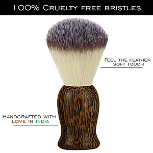 RUBAB MEN Premium Soft Shaving Brush for Men |Leopard Edition| Experience Luxury Shaving with Cruelty-Free Bristles & Classic Wooden Handle | Designed & Crafted in India