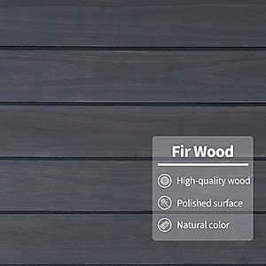 MCombo Storage Shed Backyard Utility Tools Organizer Outdoor Wooden Garden Racks Shelves with Lockers 2 Doors Home Furniture 6056-1400(Grey)