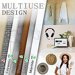 Hat Rack for Wall (14-Pack) - Hat Racks for Baseball Caps, Adhesive Hat Hooks for Wall, No Drilling Hat Organizer Cowboy Hat Holder, Strong Hat Hanger to Display for Door, Closet (Upgrade-White)