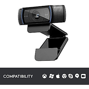 Logitech Webcam C920S HD Pro with Privacy Shutter - 1080p Streaming Widescreen Video Camera - Built in Microphone for Recording