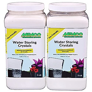 AABACO Water Storing Crystals - for Indoor & Outdoor Plants - Mix Crystals with Soil to Reduce The Amount of Watering Needed - Protect Against Heat - Watch Your Garden & Plant Grow (10LB)