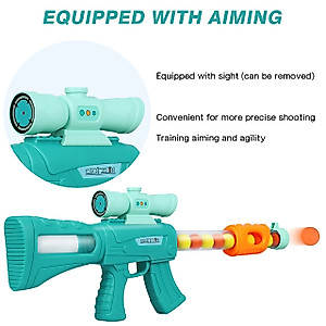 Bottleboom Shooting Game Toys for Boys Age 5 6 7 8 9 10+ Years Old,Foam Popper Guns for 2 Player,Electric Shooting Target & Air Blaster with 24 Foam Bullet Balls Birthday Gift for Kids Girls