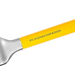 Bdellium Tools Professional Makeup Brush - Studio Series 972 Large Rounded Double Dome Blender - With Soft Synthetic Fibers, For Foundation Application & Blending (Yellow, 1pc)