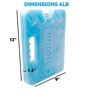 Kona Blue Ice Large Ice Packs for Coolers - Long Lasting Design - Refreezable Reusable Cooler Ice Pack (2)