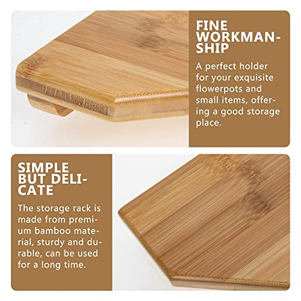 DECHOUS Corner Wall Shelf, Beech Wood Floating Shelves Wall Mounted, Natural Corner Wall Shelf