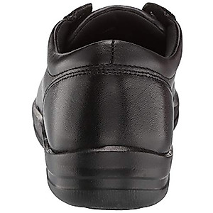 Apex Women's Liv Leather Lace-Up Black Sneaker, 8.5 X-Wide