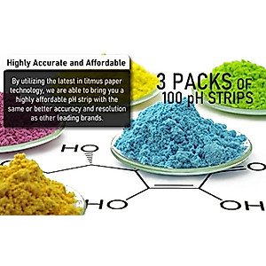 Litmus pH Test Strips for Urine and Saliva Testing (pH 4.5-8.0), 300 Strips | Monitor Your Body's pH in Seconds