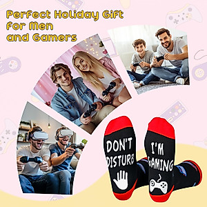 Kelool Do Not Disturb I'm Gaming Socks,Fathers Day Socks Gifts for Dad,Birthday Gifts for Mens,Teenage Boy Gifts Idea for Son,Boyfriend
