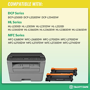S SMARTOMNI Compatible TN660 Toners_cartridges Replacement for Brother TN-660 TN-630 Toner for Brother HL L2300D L2340DW L2380DW L2320D MFC L2700DW L2740DW L2720DW DCP L2540DW L2520DW (2PK Design V3)