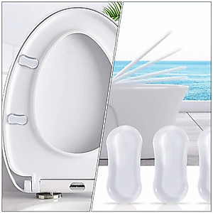 Housoutil 10 Pcs Toilet Anti-Collision Pad Toilet Seat Bumpers Replacement Sanitary Toilet Bumpers Toilet Bumper Pads Toilet Cover Pads Bidet Toilet Bumpers Toilet Plug Furniture