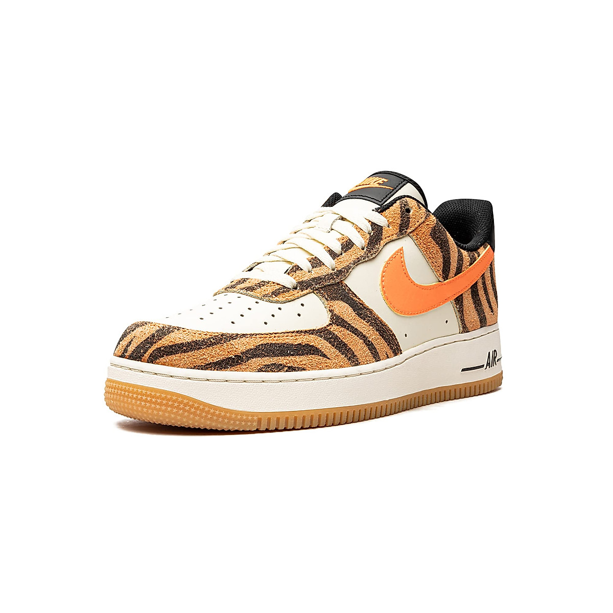 Nike Men's Air Force 1 Low Basketball Shoe, Coconut Milk/Atomic Orange, 10