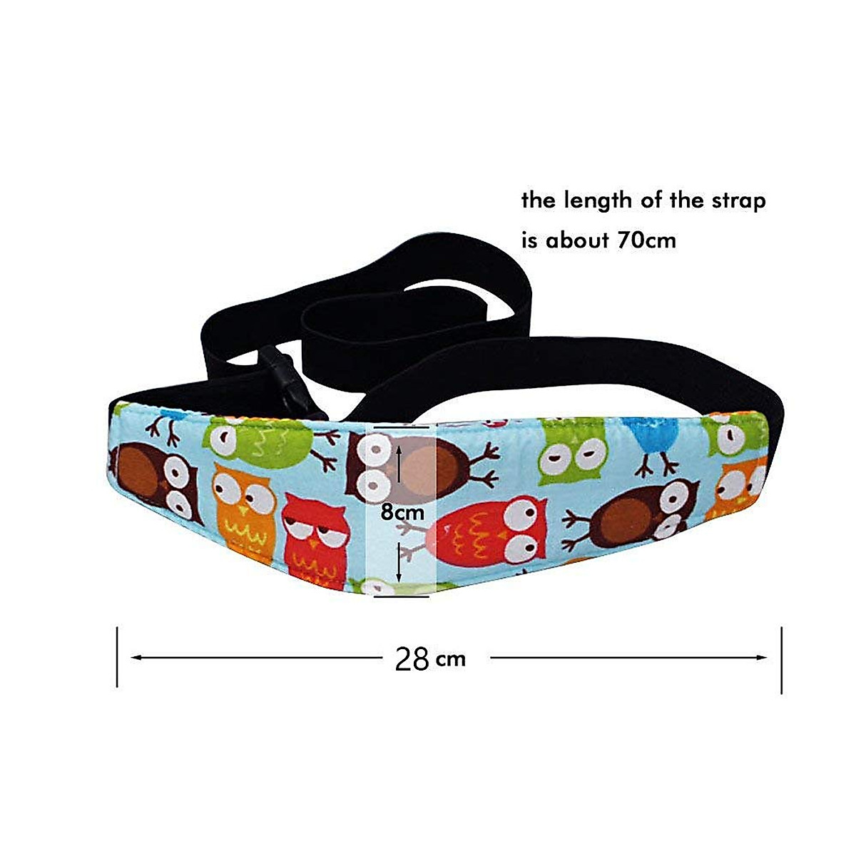 G-Tree 2 Pack Toddler Car Seat Neck Relief and Head Support, Pillow Support Head Band Easy Installation On Most Convertible Seats and Safety to Babies and Kids(Blue,Owls)