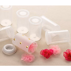 Film Canisters with Caps - 30-Count 35mm Clear Film Canisters, Transparent Storage Containers for Small Accessories