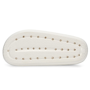 Dirk Slides for Women and Men Sandals Pillow Slippers Shower shoes Cushioned Cloud Slides,White,8 Women/6 Men