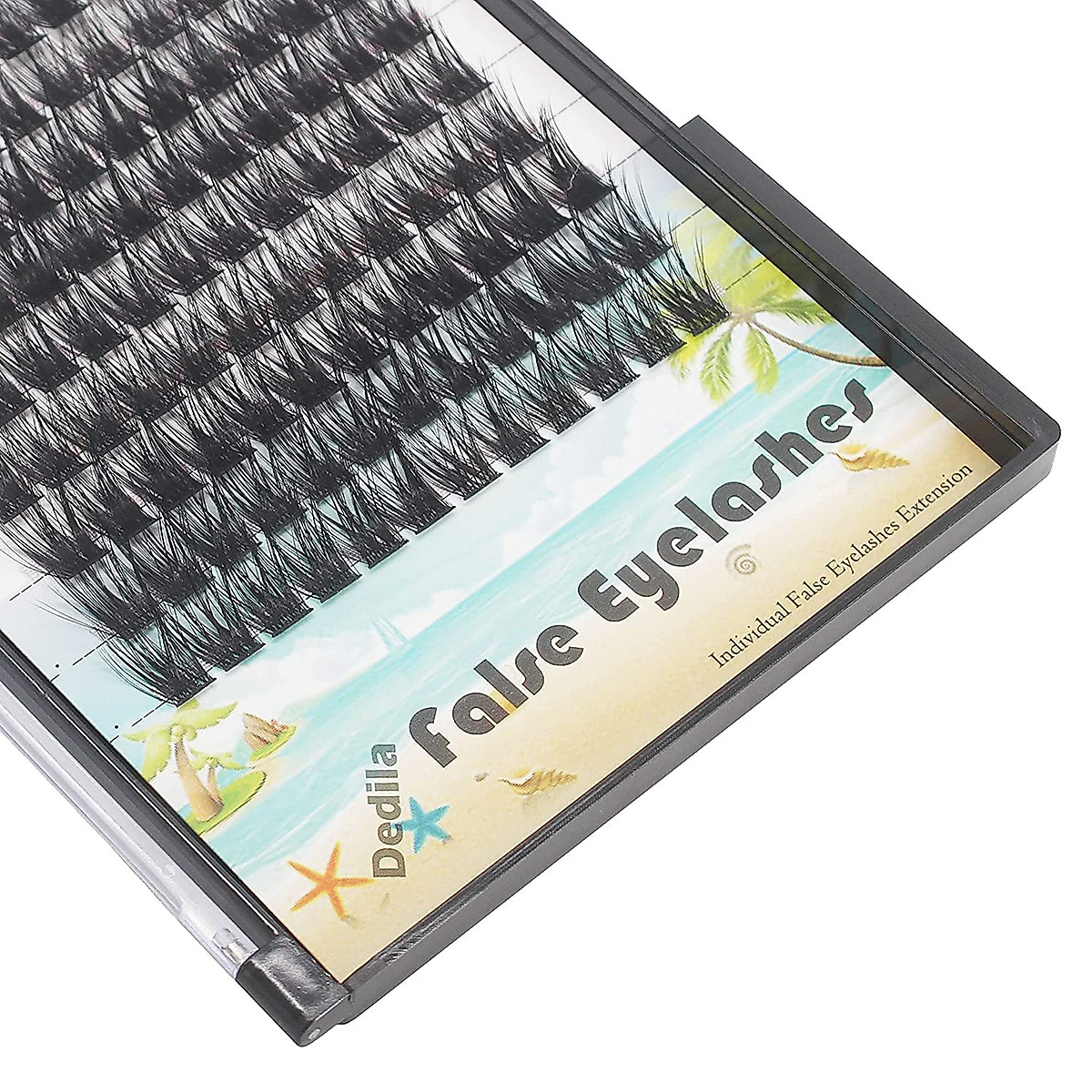 Dedila Large Pack 8-20mm to Choose D Curl Cluster Eyelash Extensions D Curl Wide Stem Individual False Eyelashes Dramatic Volume Eye Lashes Set Home DIY Lashes (14mm)